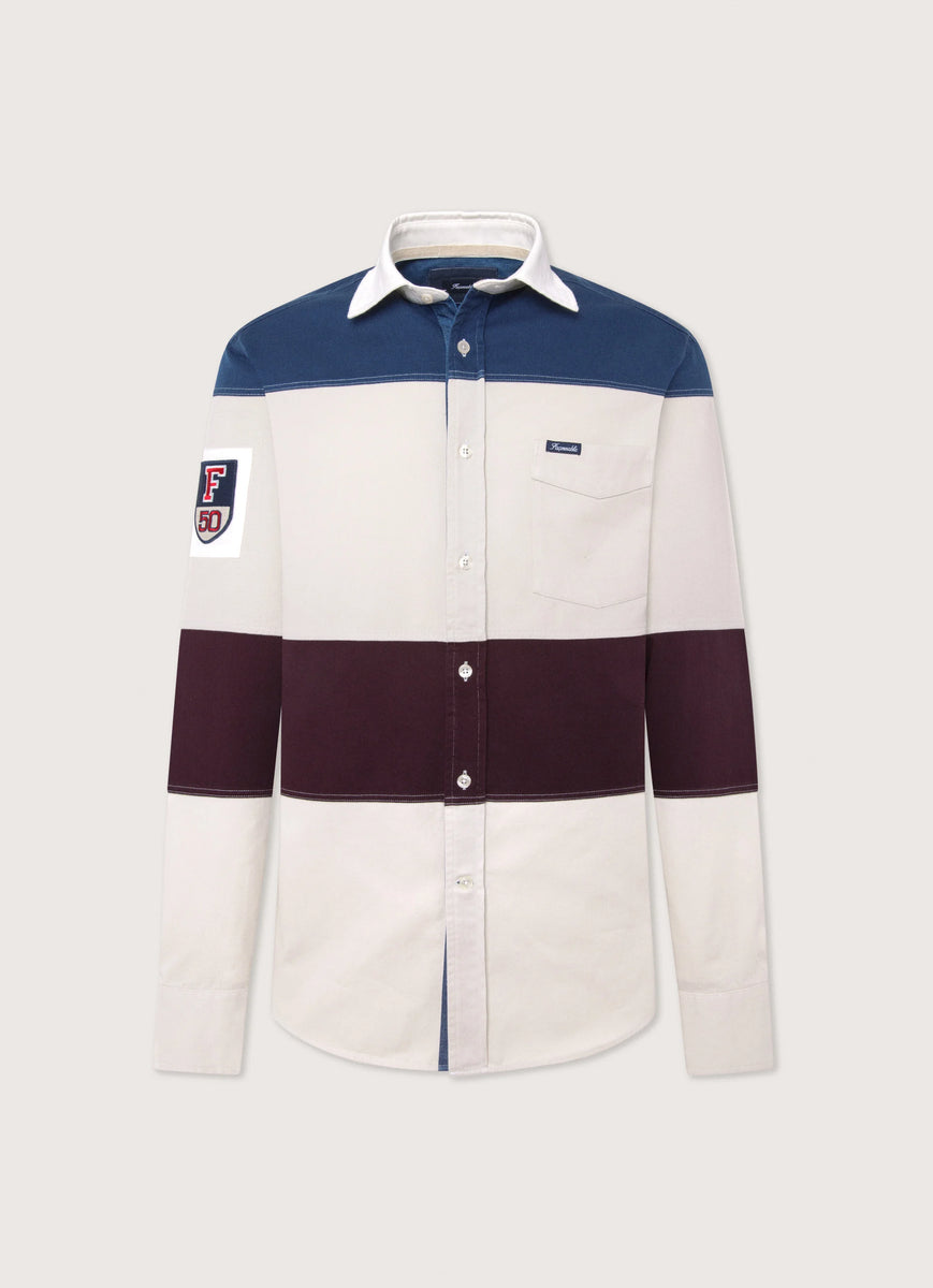 Façonnable,Regular Fit Rugby Inspired Chambray Shirt – Naboulsi Distinction